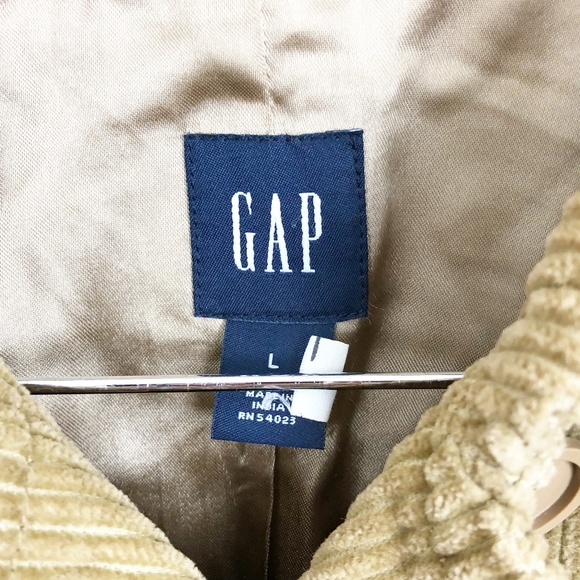 GAP | Jackets & Coats | Gap Tan Corduroy Button Front Collared Coat L | Poshmark